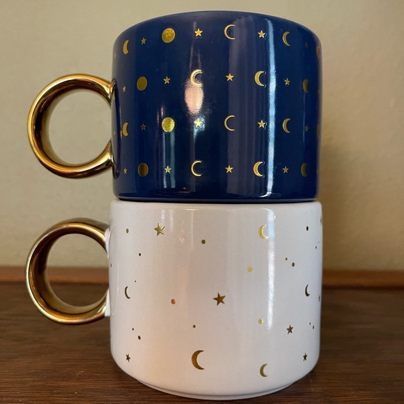 xo Sienna | Dining | Xo Sienna Stackable Star Moon Coffee Mugs Navy ...